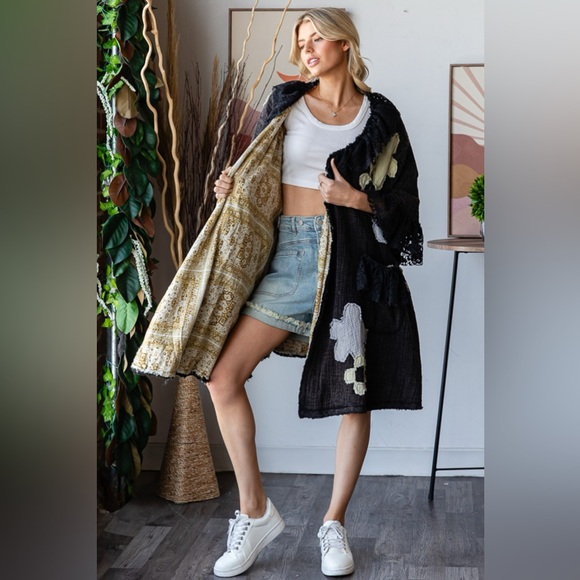 Oli & Hali | Jackets & Coats | Oli Hali Washed Floral Patchwork Duster ...
